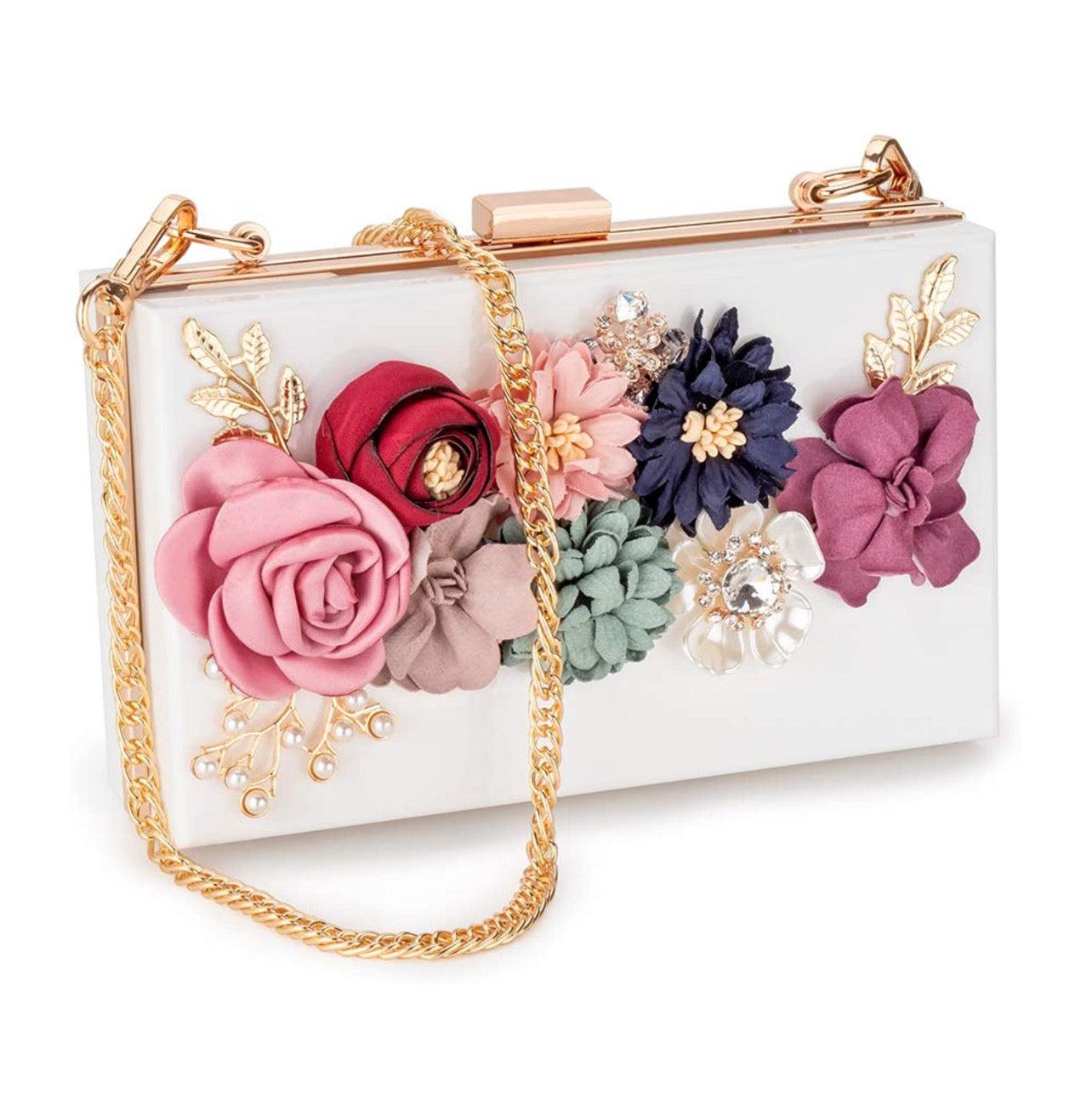 Acrylic Flower Clutch Unique Clutch – Reinventing Glamour